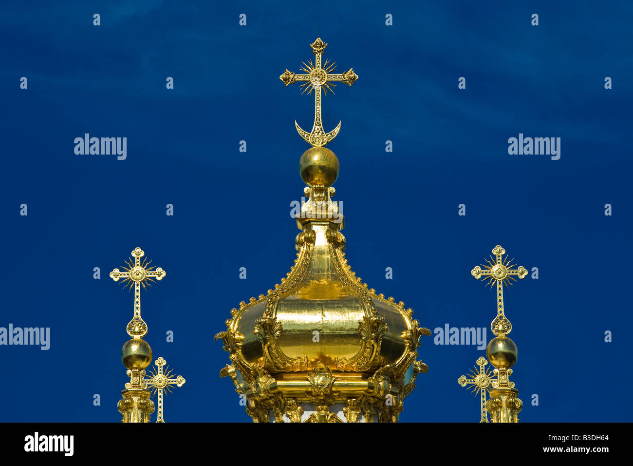 Gilded spires of the East chapel attached to the Grand Palace at ...