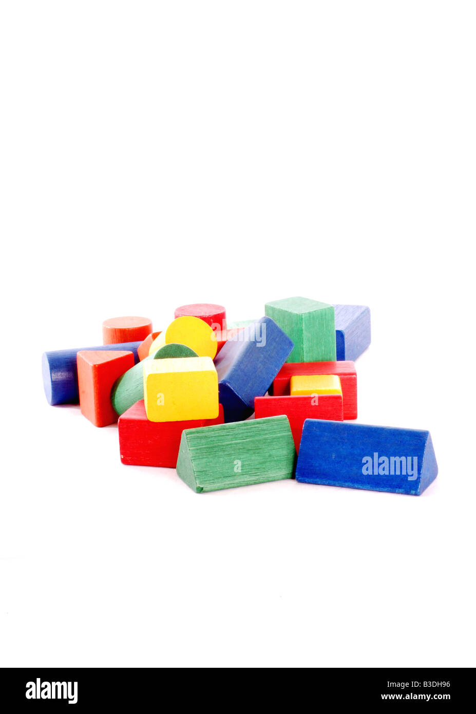 Childrens coloured building blocks Stock Photo - Alamy