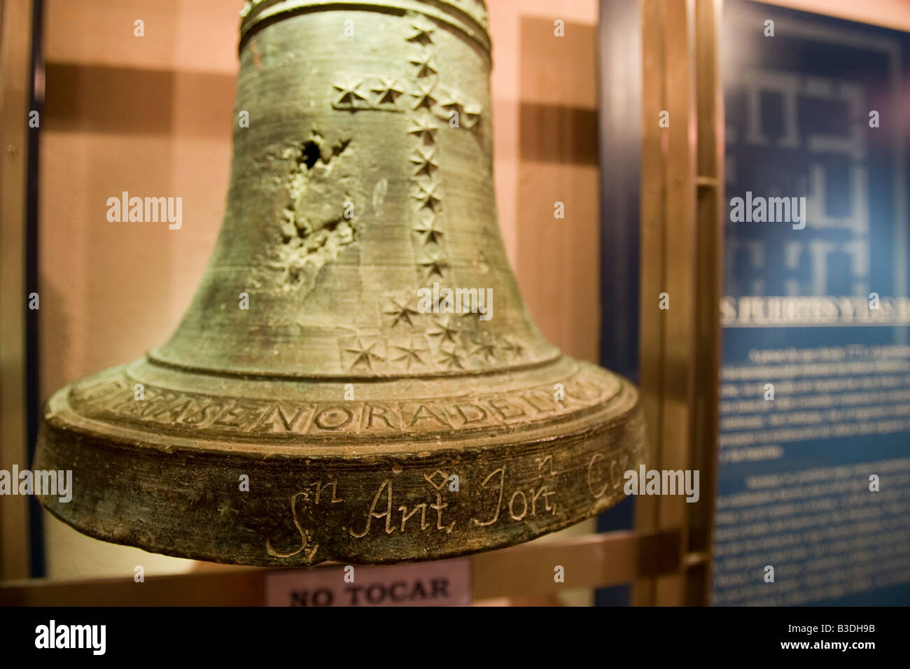 A Historic ships bell in the museum in Campeche Mexico Stock Photo - Alamy
