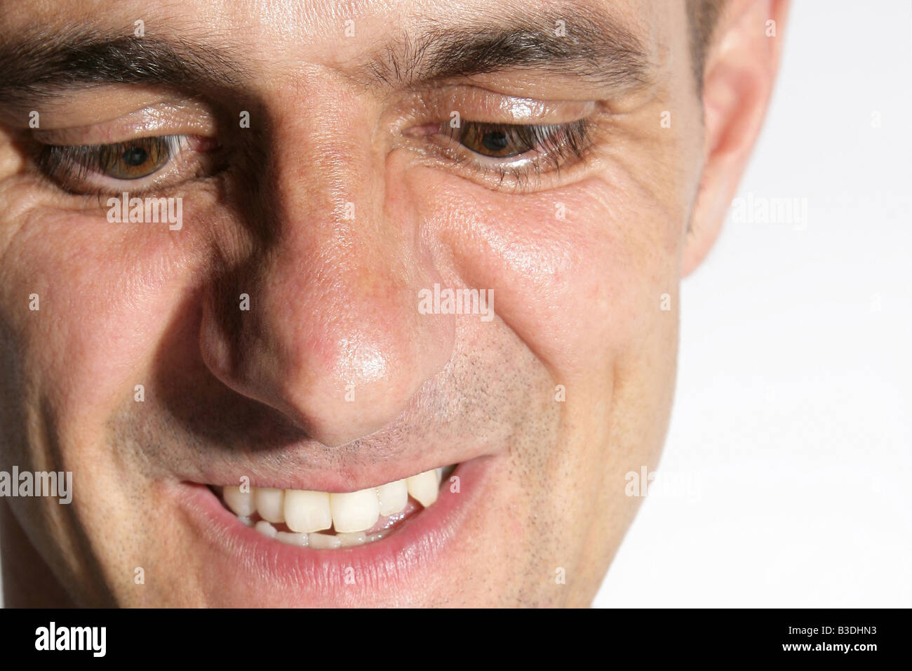 Forty year old man grimacing Stock Photo - Alamy