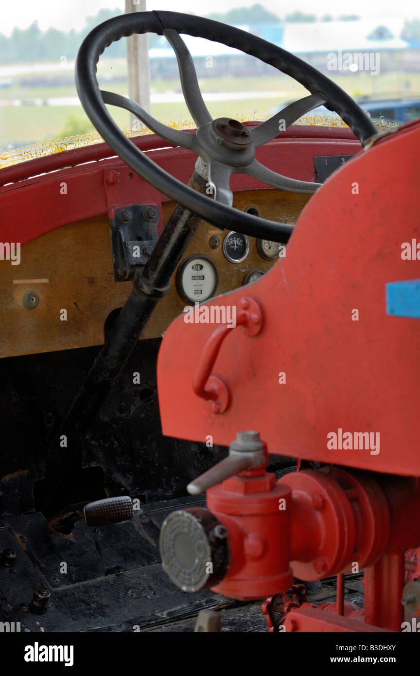 Cab of an antique 1930 Studebaker fire engine Stock Photo - Alamy