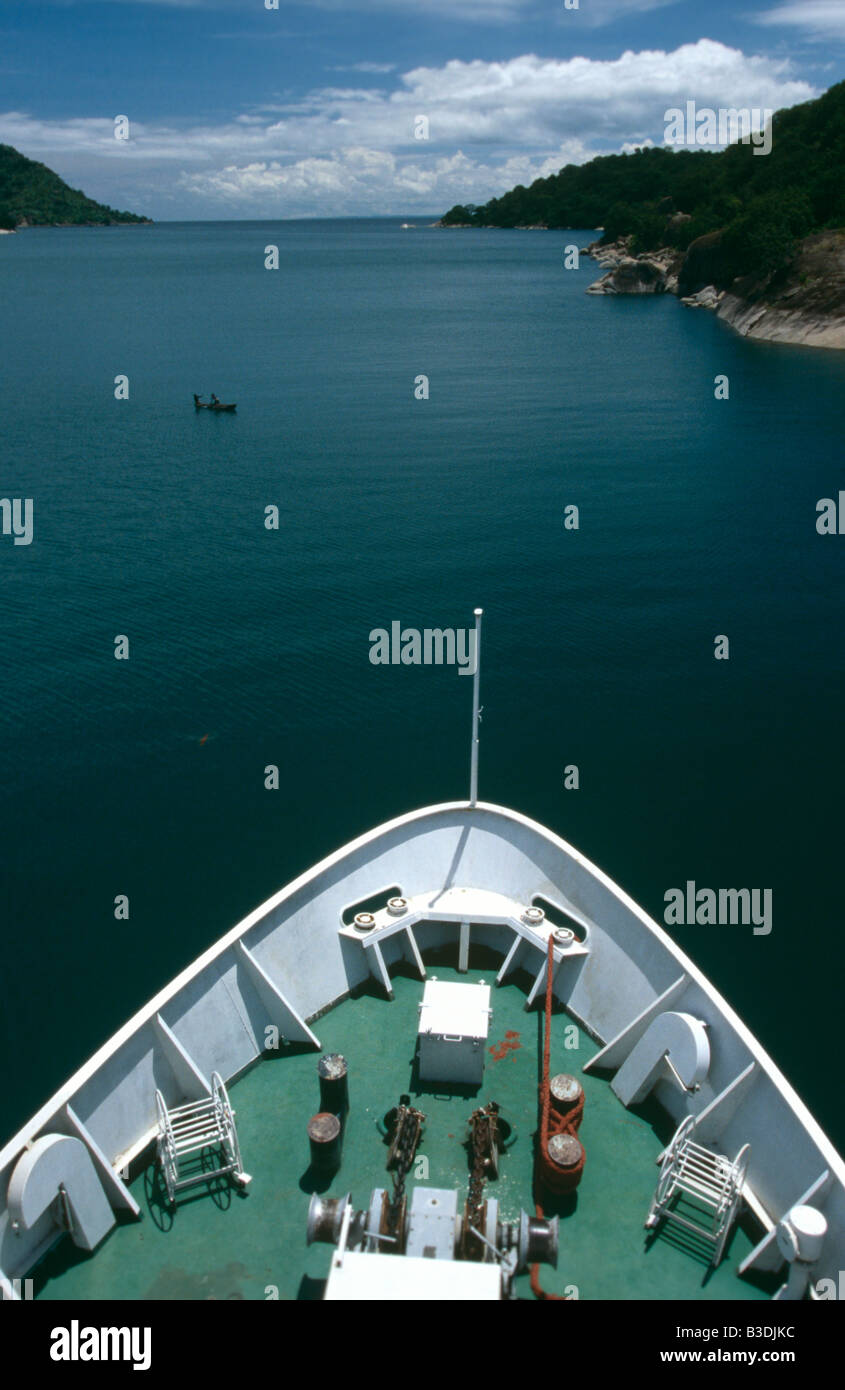 View of Lake Malawi from a boat Stock Photo - Alamy