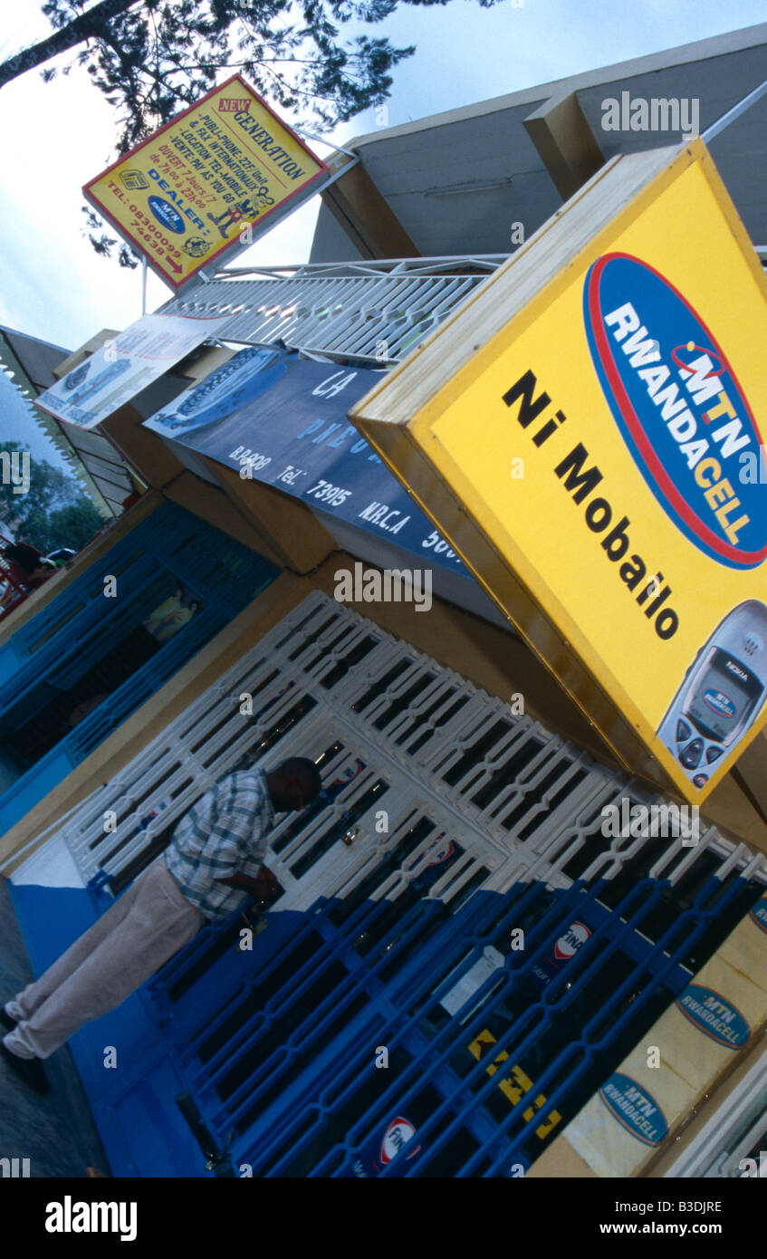 Mobile phone service in Rwanda Stock Photo - Alamy