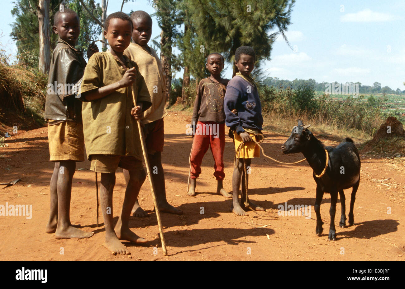Boys playing in Rwanda Stock Photo - Alamy
