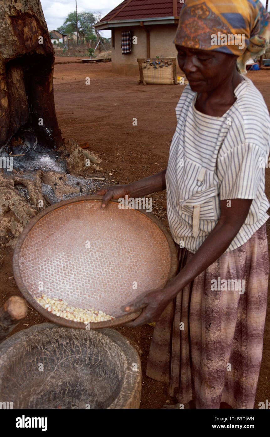 Winnowing grains in africa hi-res stock photography and images - Alamy