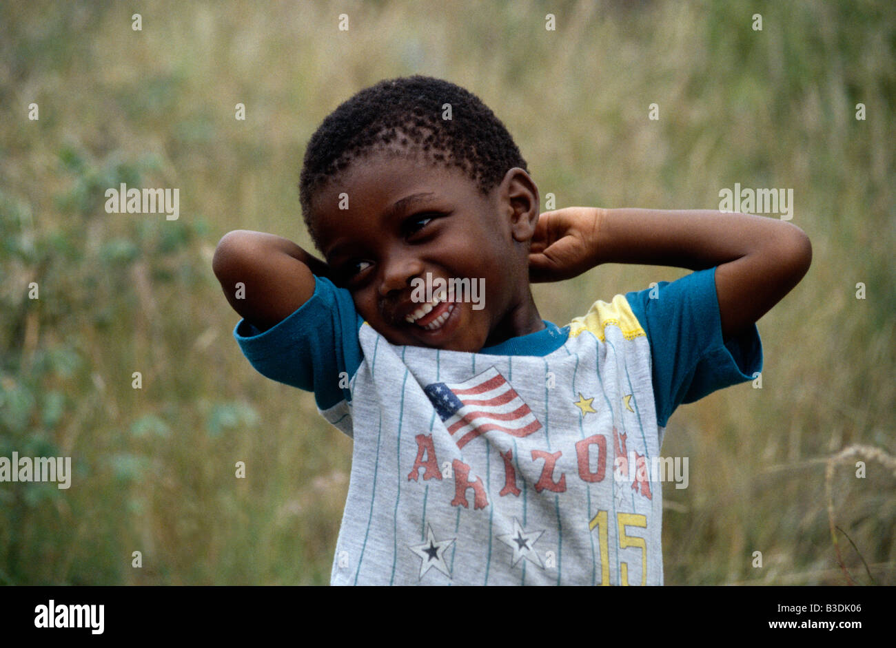 A young cheerful boy in South Africa Stock Photo - Alamy