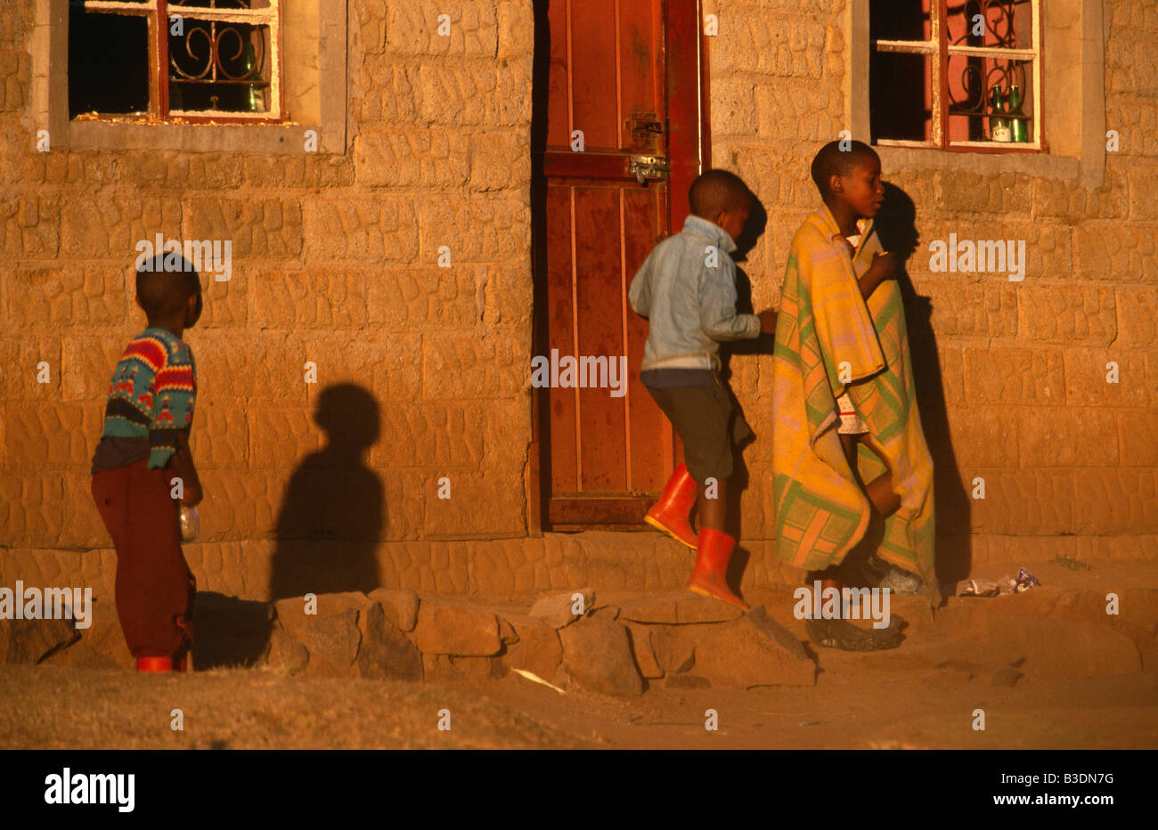 Children outside their home in South Africa Stock Photo - Alamy