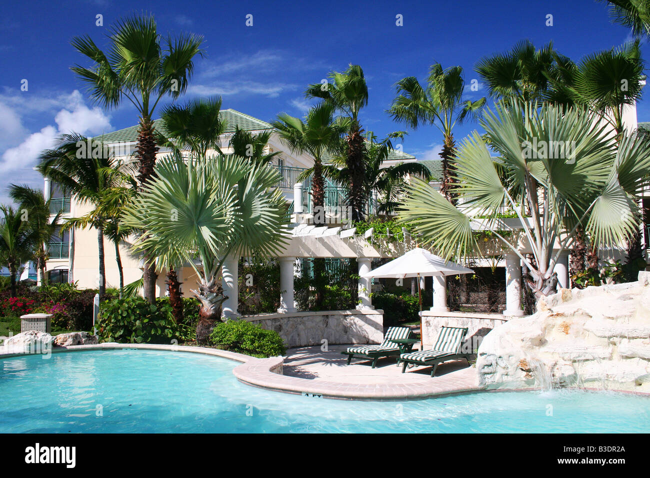 Tropical pool at The Sands Resort in Turks and Caicos Stock Photo - Alamy