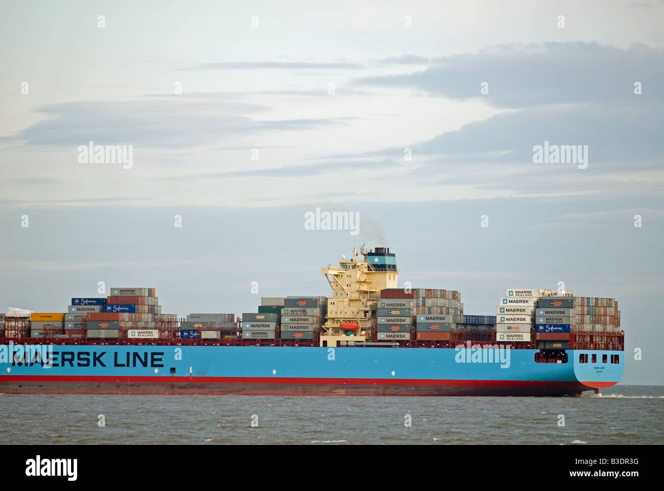 Maersk Line container ship 'Alfirk' on the North Sea close to ...