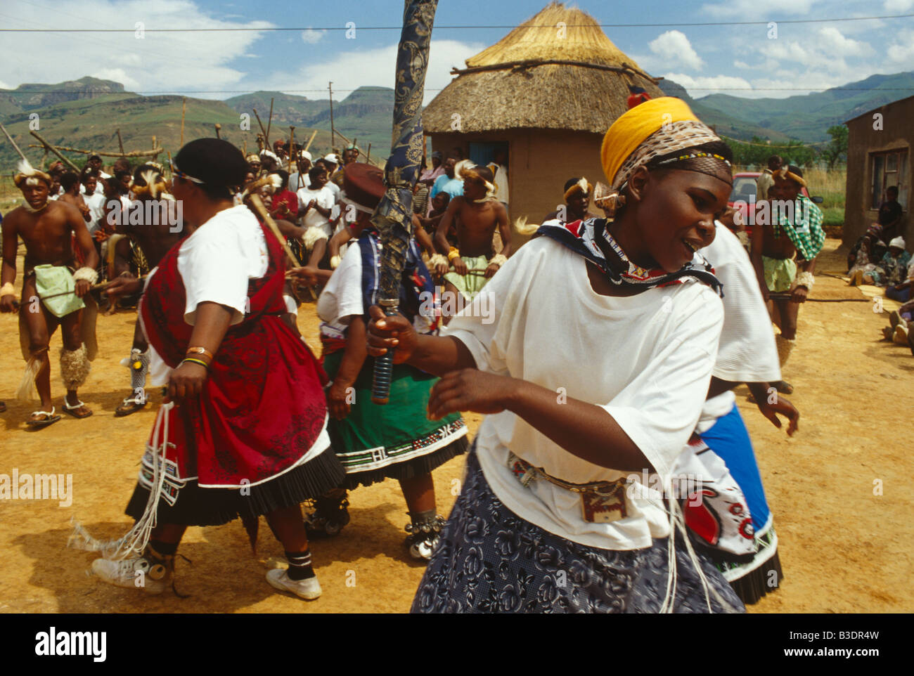 Zulu dancing in South Africa Stock Photo - Alamy