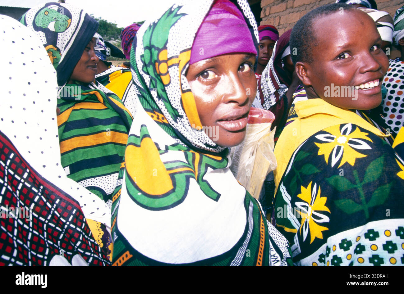 Women villagers gathering outdoors, Tanzania, Africa Stock Photo - Alamy