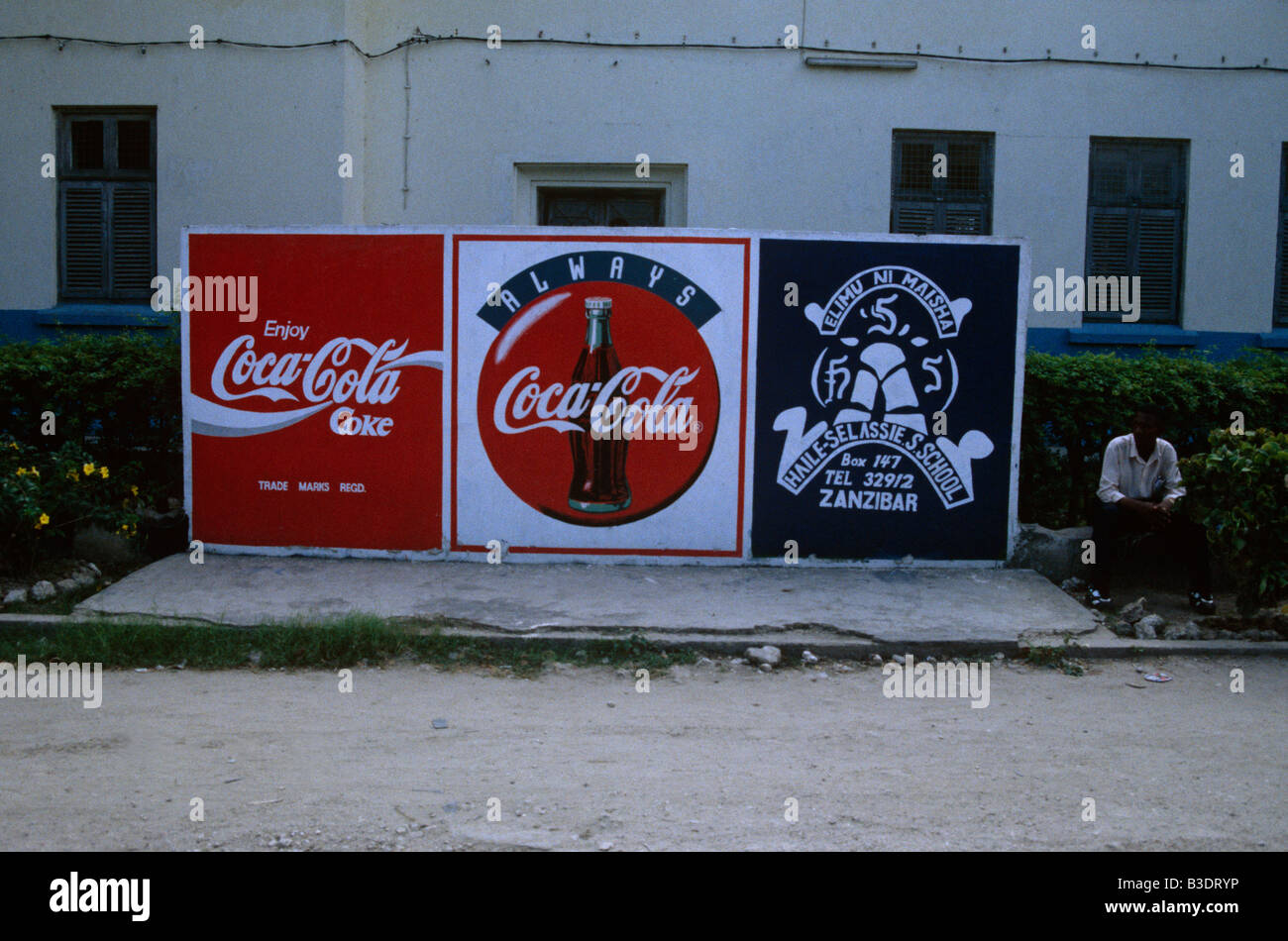 Advertising signs in Zanzibar Stock Photo - Alamy