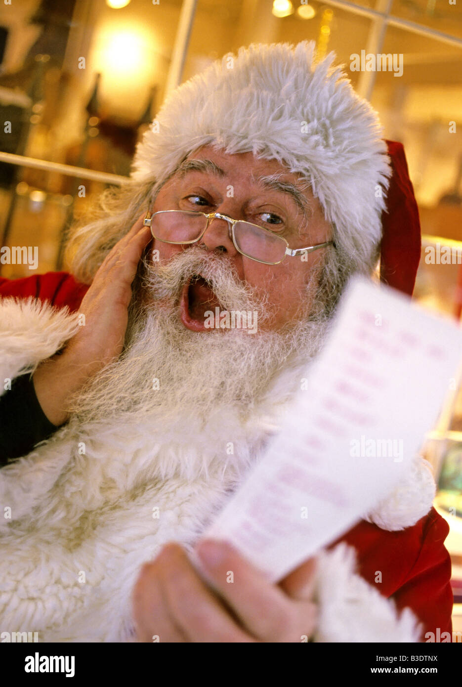 Santa Claus list Stock Photo - Alamy