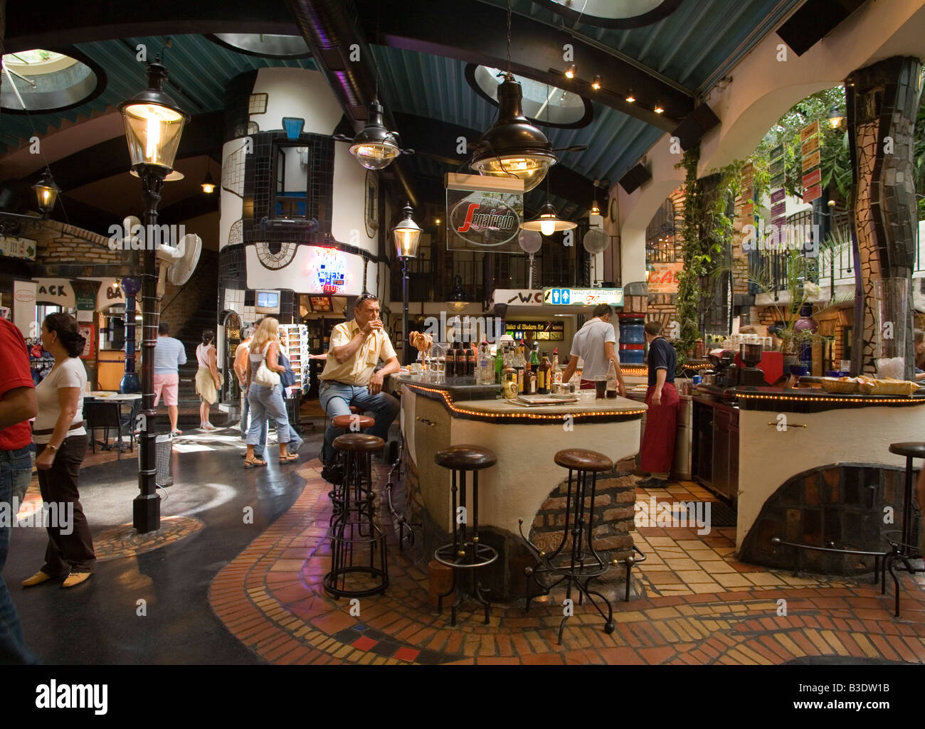 Austria Vienna Shopping center in Hundertwasser style Stock Photo - Alamy