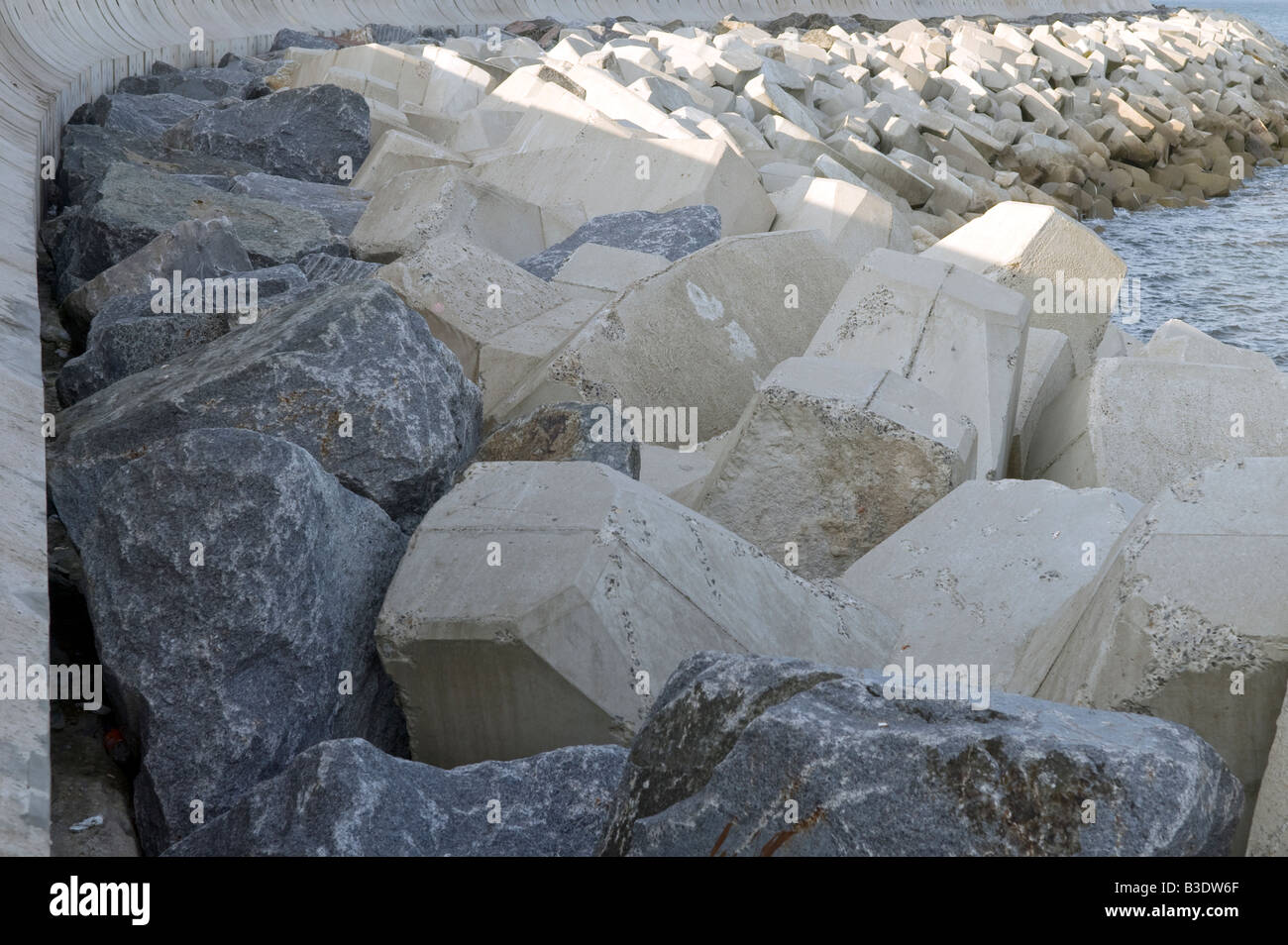 Concrete blocks sea defence in hi-res stock photography and images - Alamy