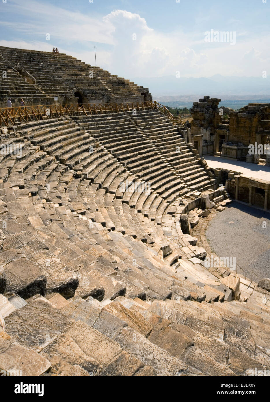 The ancient Roman Theatre at Hierapolis Pamukkale Turkey Stock Photo ...