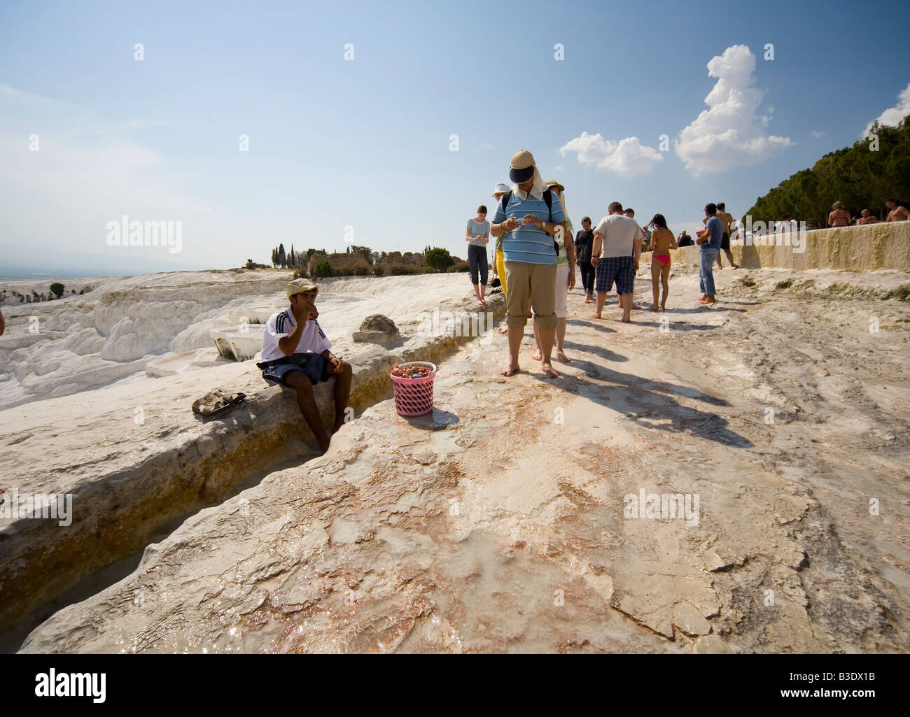 Limestone terraces of Pamukkale Turkey Stock Photo - Alamy