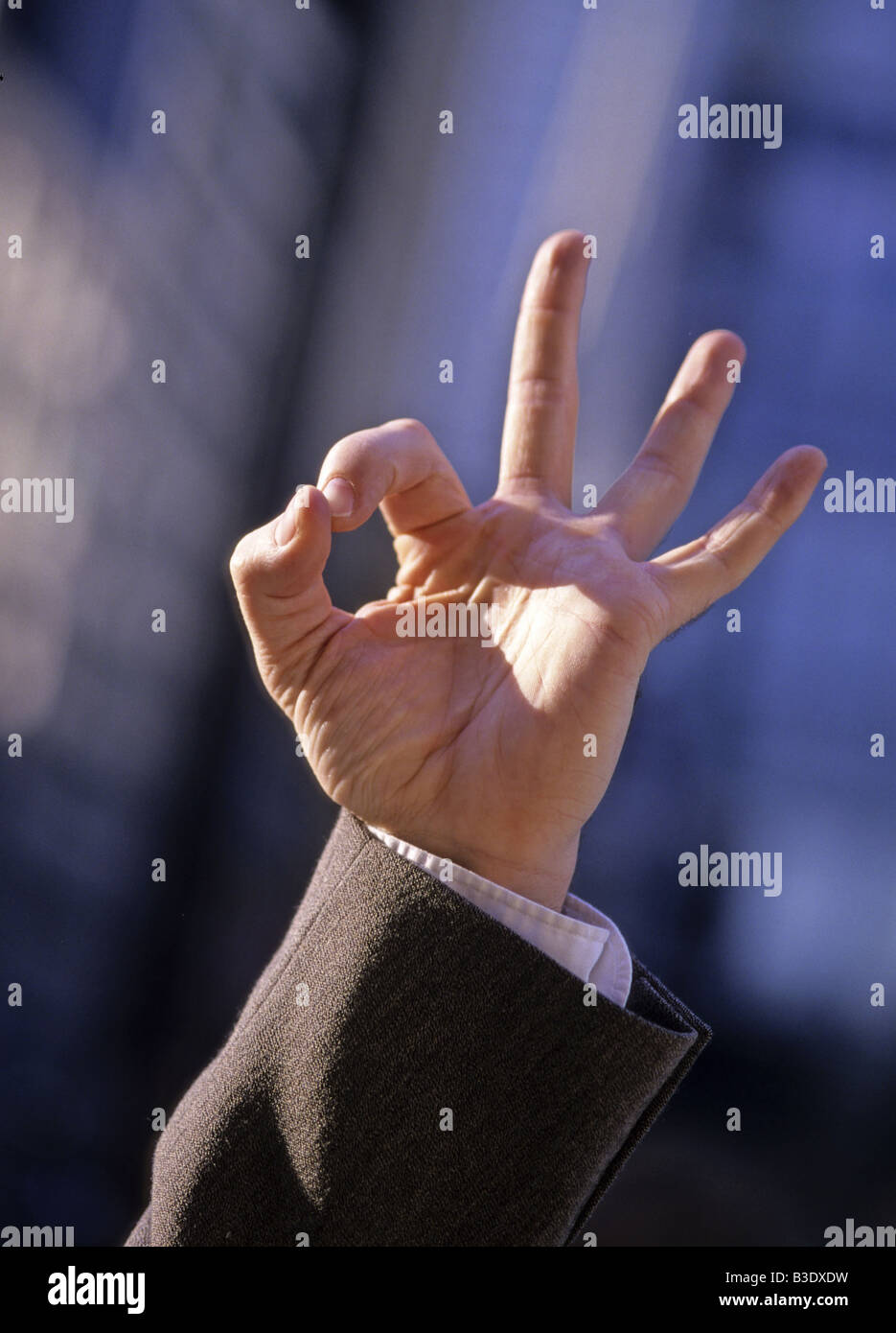 Businessman OK sign Stock Photo - Alamy