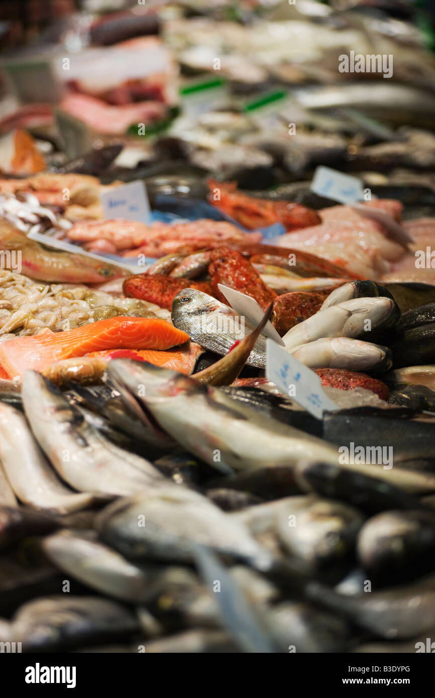 Barcelona food market fish hi-res stock photography and images - Alamy