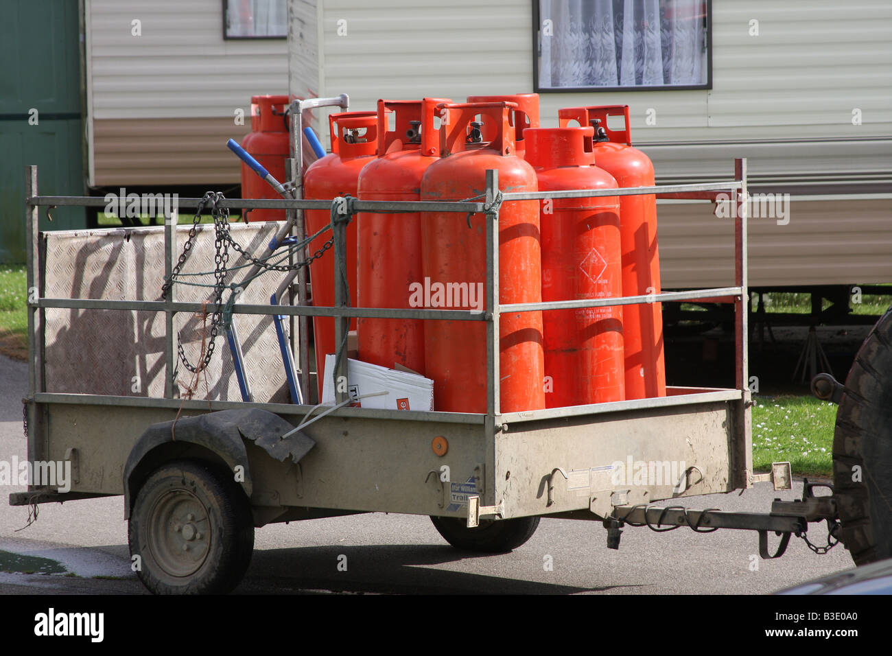 Delivery propane gas cylinders hi-res stock photography and images - Alamy