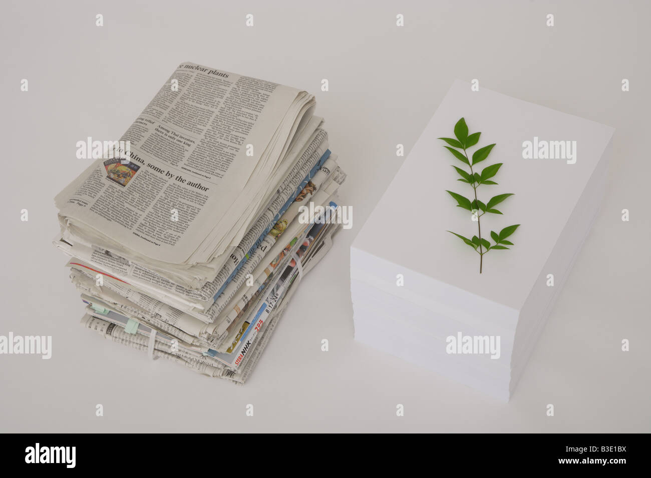 Stack of Paper and Newspaper Stock Photo - Alamy