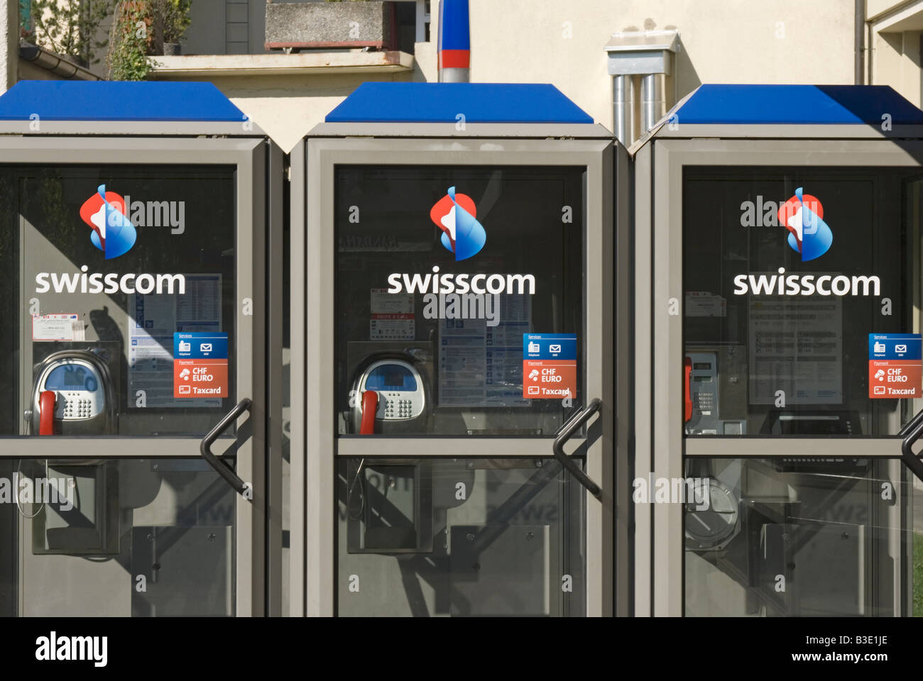 Swiss telephone boxes Stock Photo - Alamy