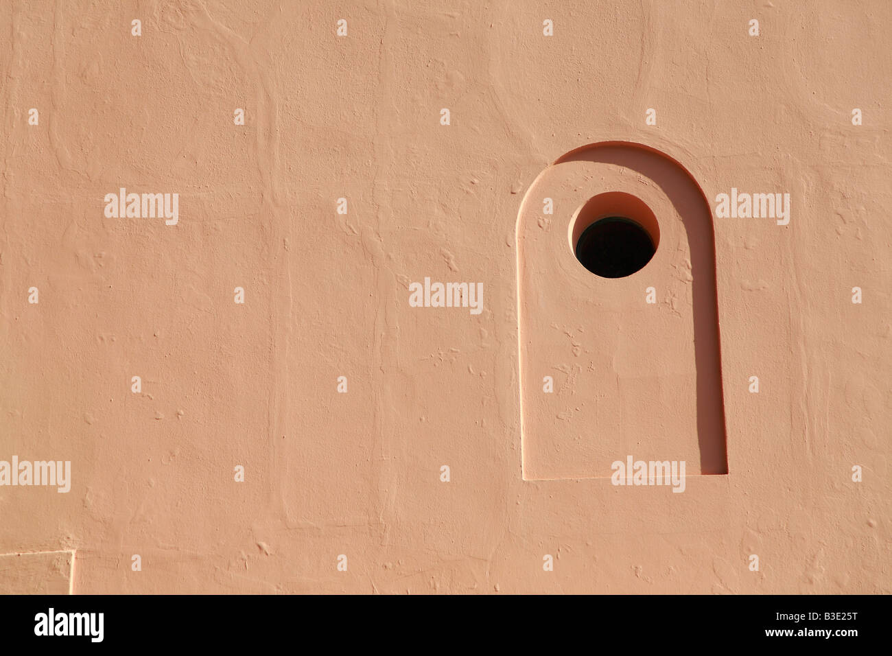arched window and hole in wall Stock Photo - Alamy
