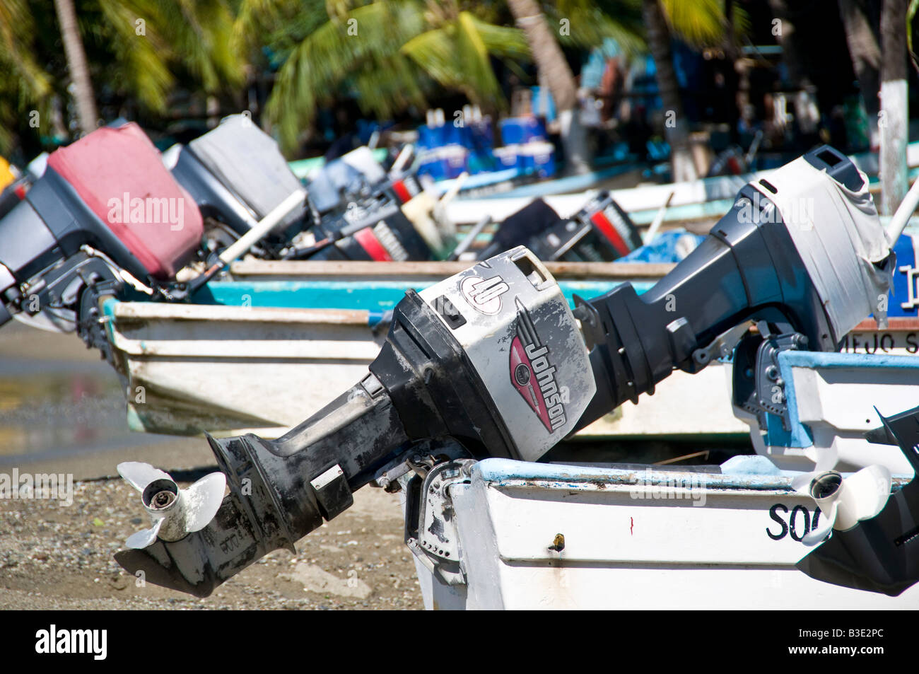ZIHUATANEJO, Mexico - Fishing boats on the beach at Playa Principal at ...
