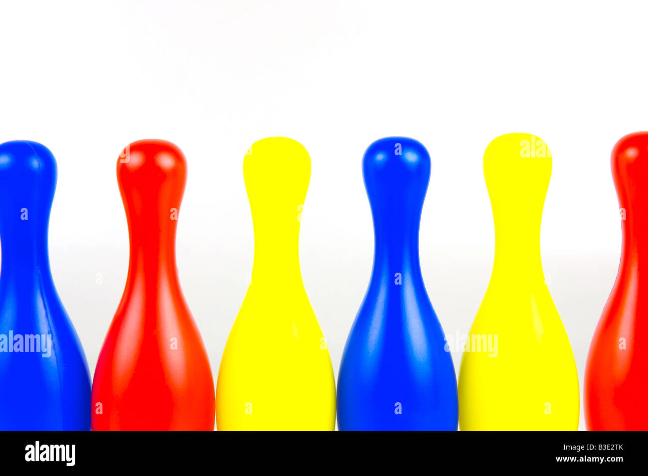 Ten pin bowling pins isolated against a white background Stock Photo ...