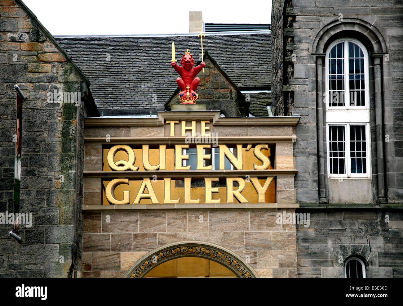 Detail of the Queen's Gallery at Holyroodhouse Palace, Edinburgh Stock ...