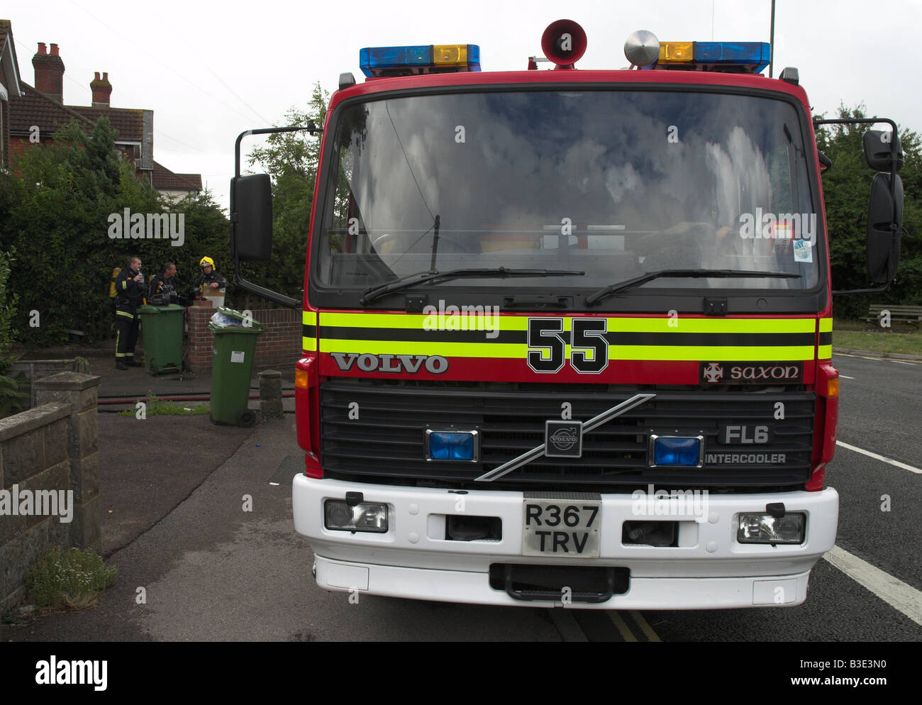 Fire Engine and Fire Brigade Stock Photo - Alamy