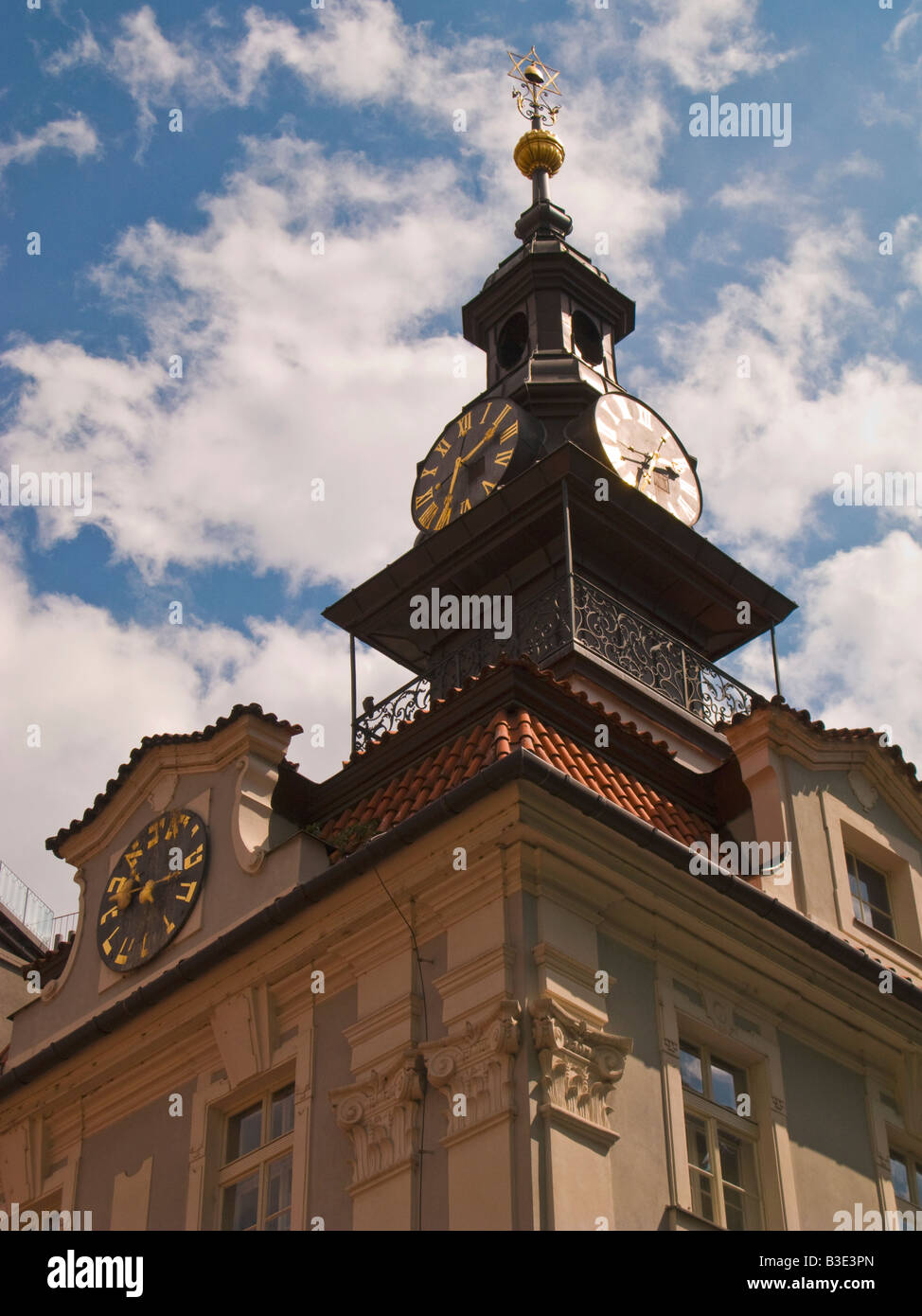 Jewish Town Hall in Josefov, Prague, Czech Republic Stock Photo - Alamy