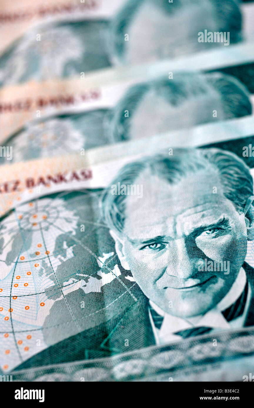 turkish paper money Lira notes Stock Photo - Alamy