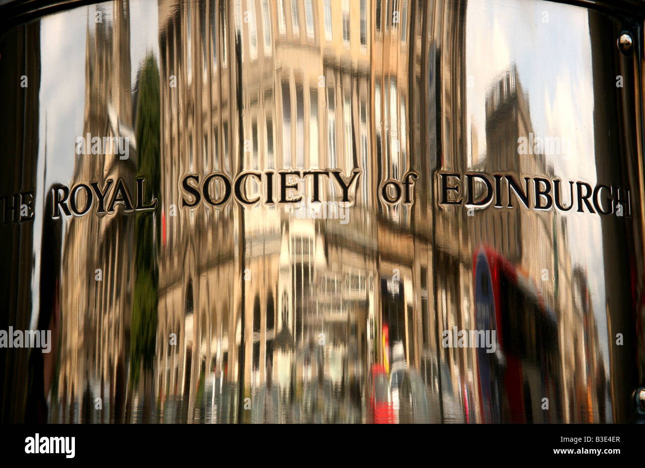 Plaque on headquarters of Royal Society of Edinburgh in George Street ...
