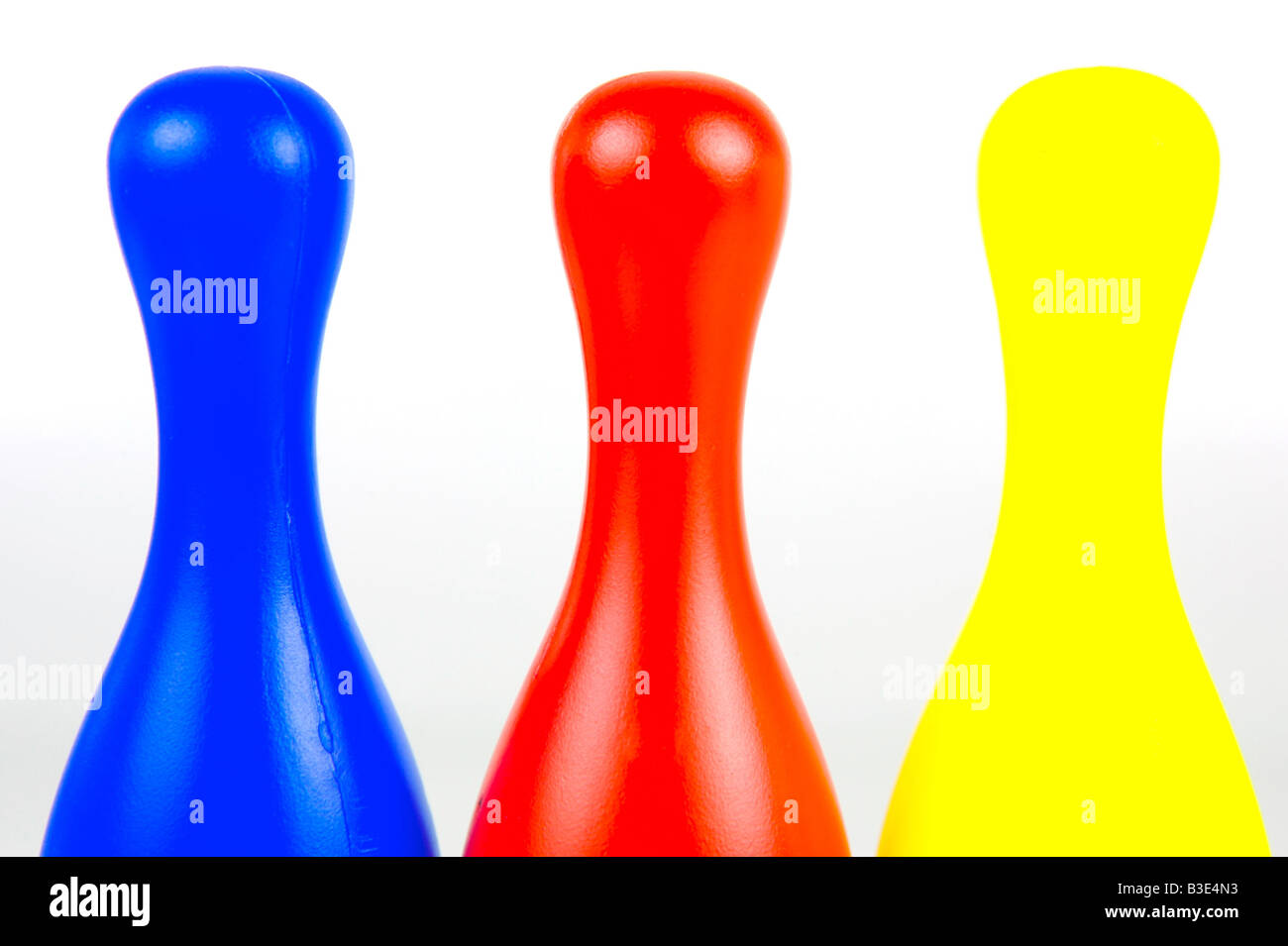 Ten pin bowling pins isolated against a white background Stock Photo ...
