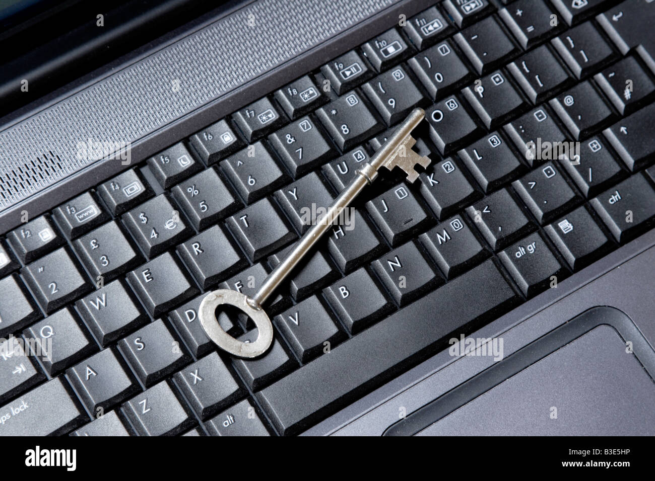 Key on computer keyboard close up Stock Photo - Alamy
