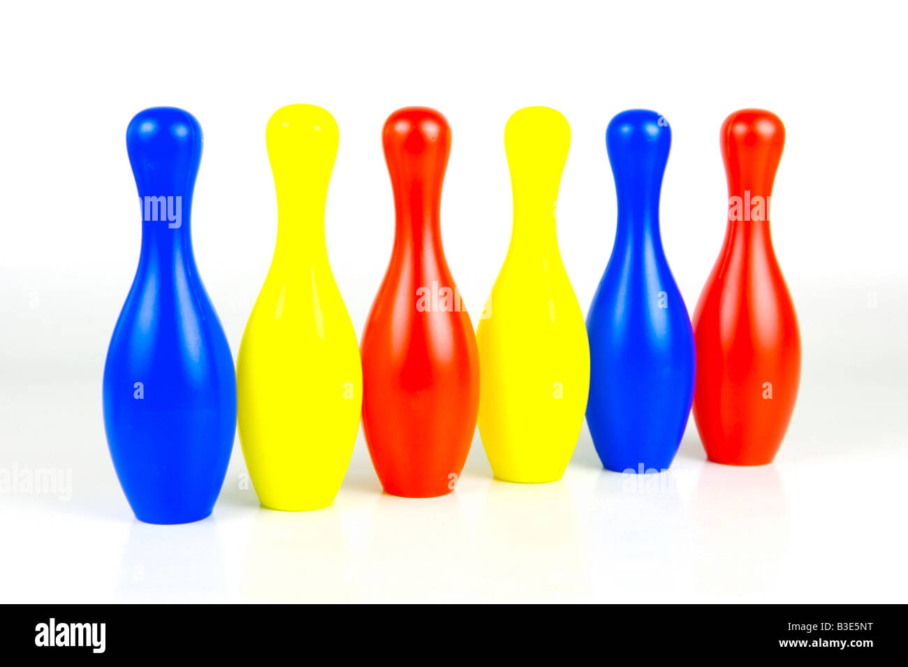 Ten pin bowling pins isolated against a white background Stock Photo ...