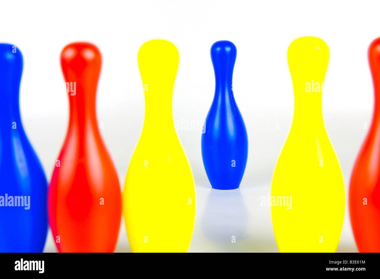 Ten pin bowling pins isolated against a white background Stock Photo ...