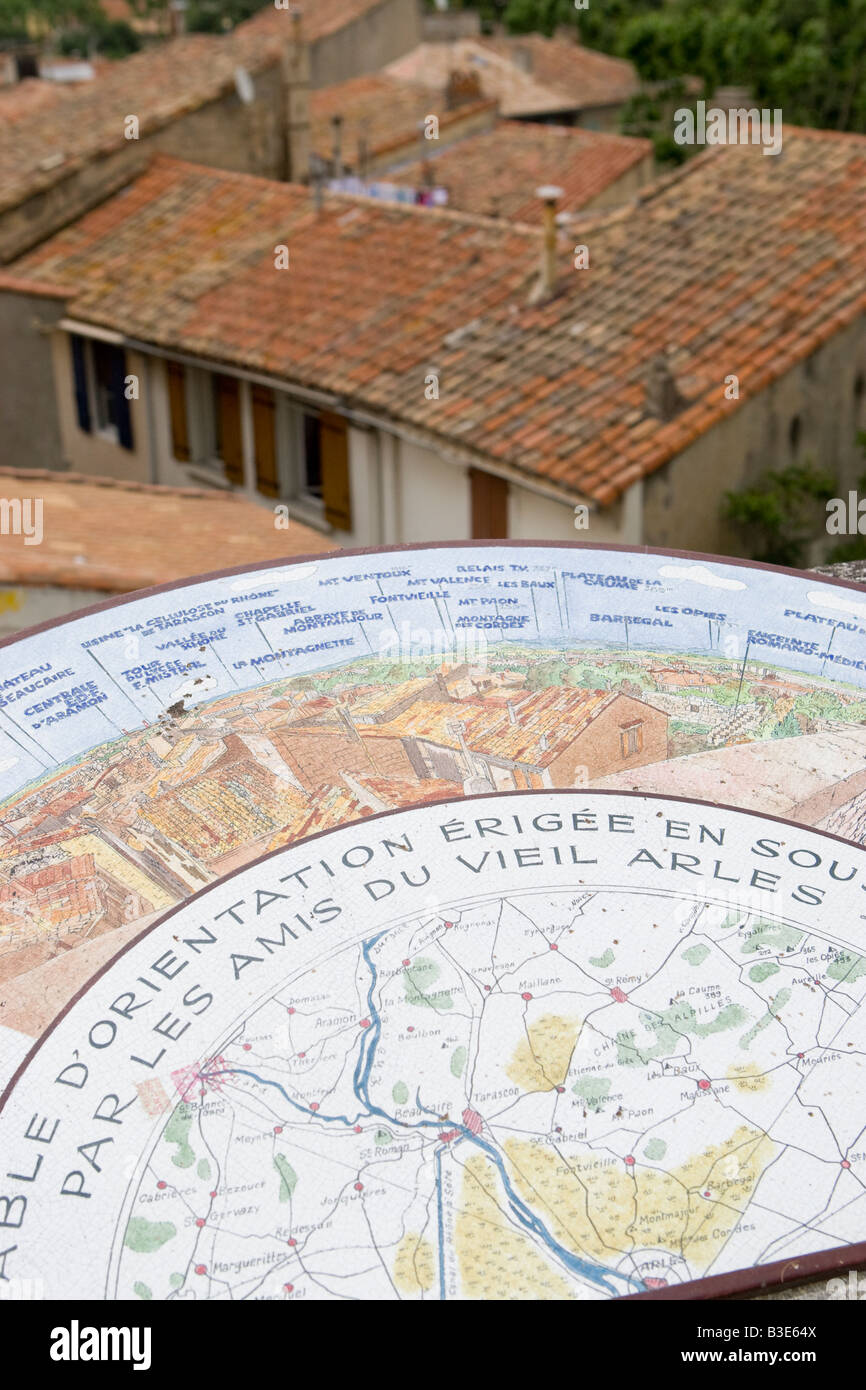A map overlooking Arles France Stock Photo - Alamy