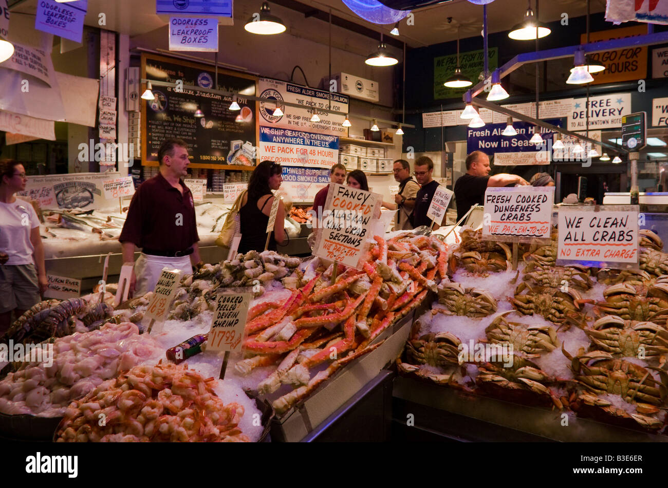 Pike place market seattle fish hi-res stock photography and images - Alamy