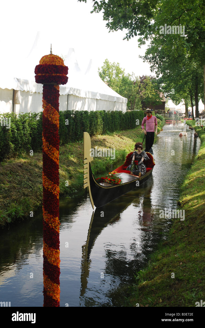flower display at bi annual Rose festival Lottum Limburg Netherlands ...
