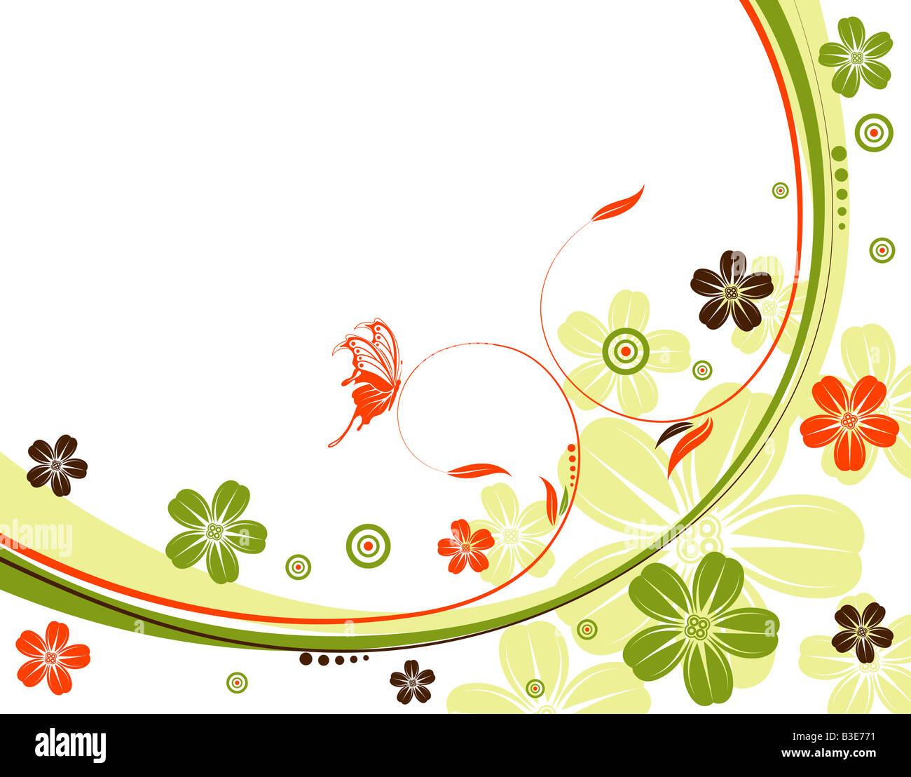 Flower background with wave pattern Stock Photo - Alamy