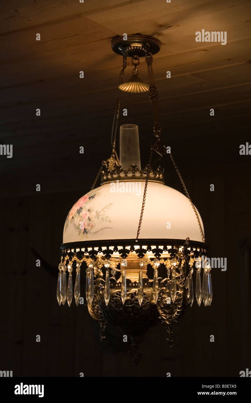 antique ceiling lamp light in times before electricity Stock Photo - Alamy
