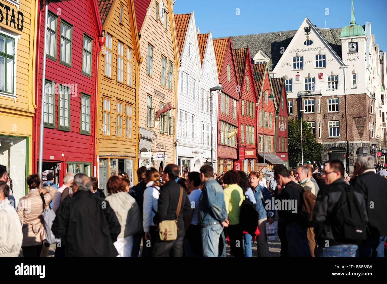Street scene in Bergen Norway Stock Photo - Alamy