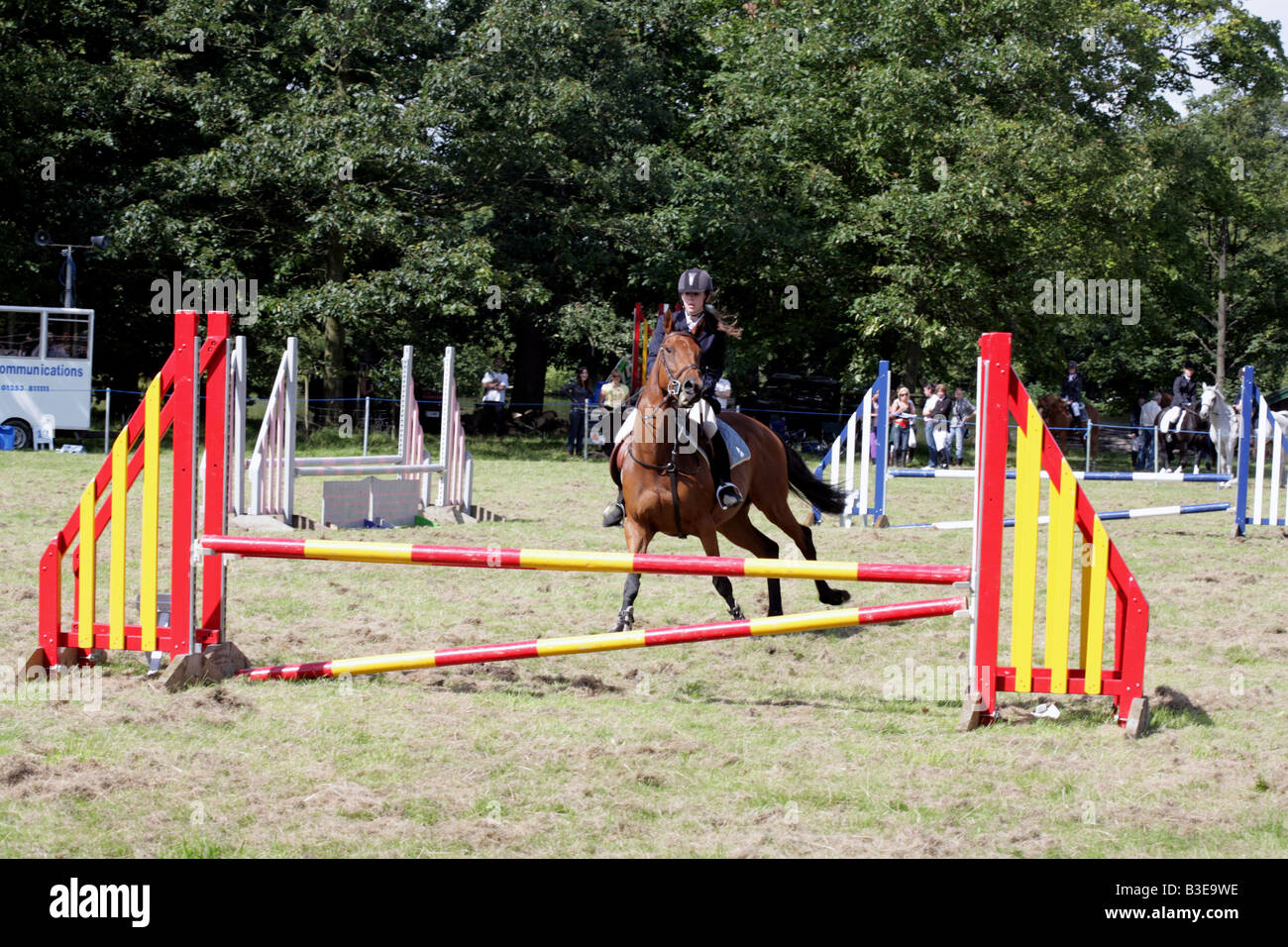 Horse refusing fence hi-res stock photography and images - Alamy