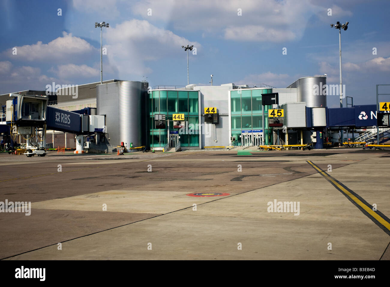 Manchester International Airport Terminal Buildings taken from air-side ...