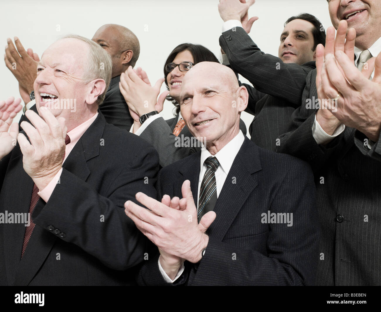 Young man clapping white background hi-res stock photography and images ...