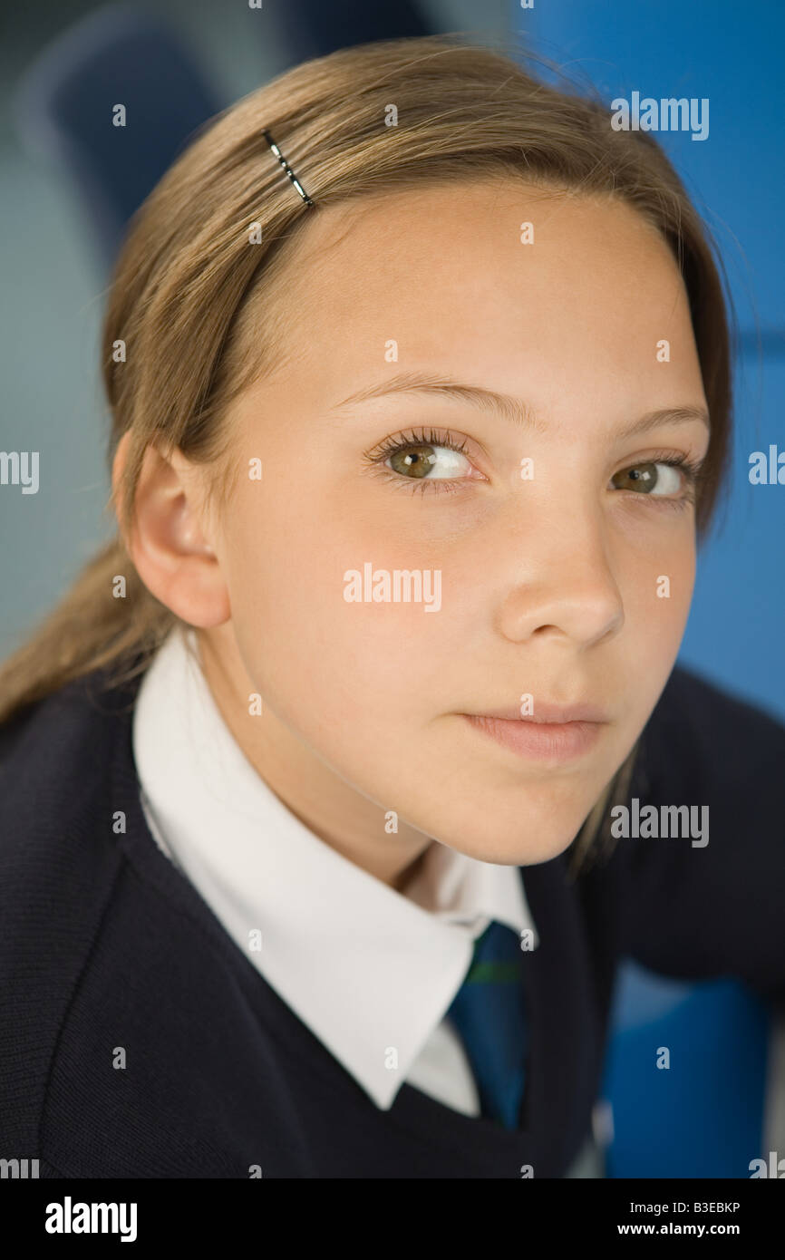 Portrait of a schoolgirl Stock Photo - Alamy