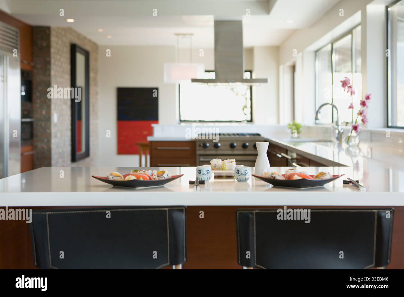 Sushi on kitchen counter Stock Photo - Alamy