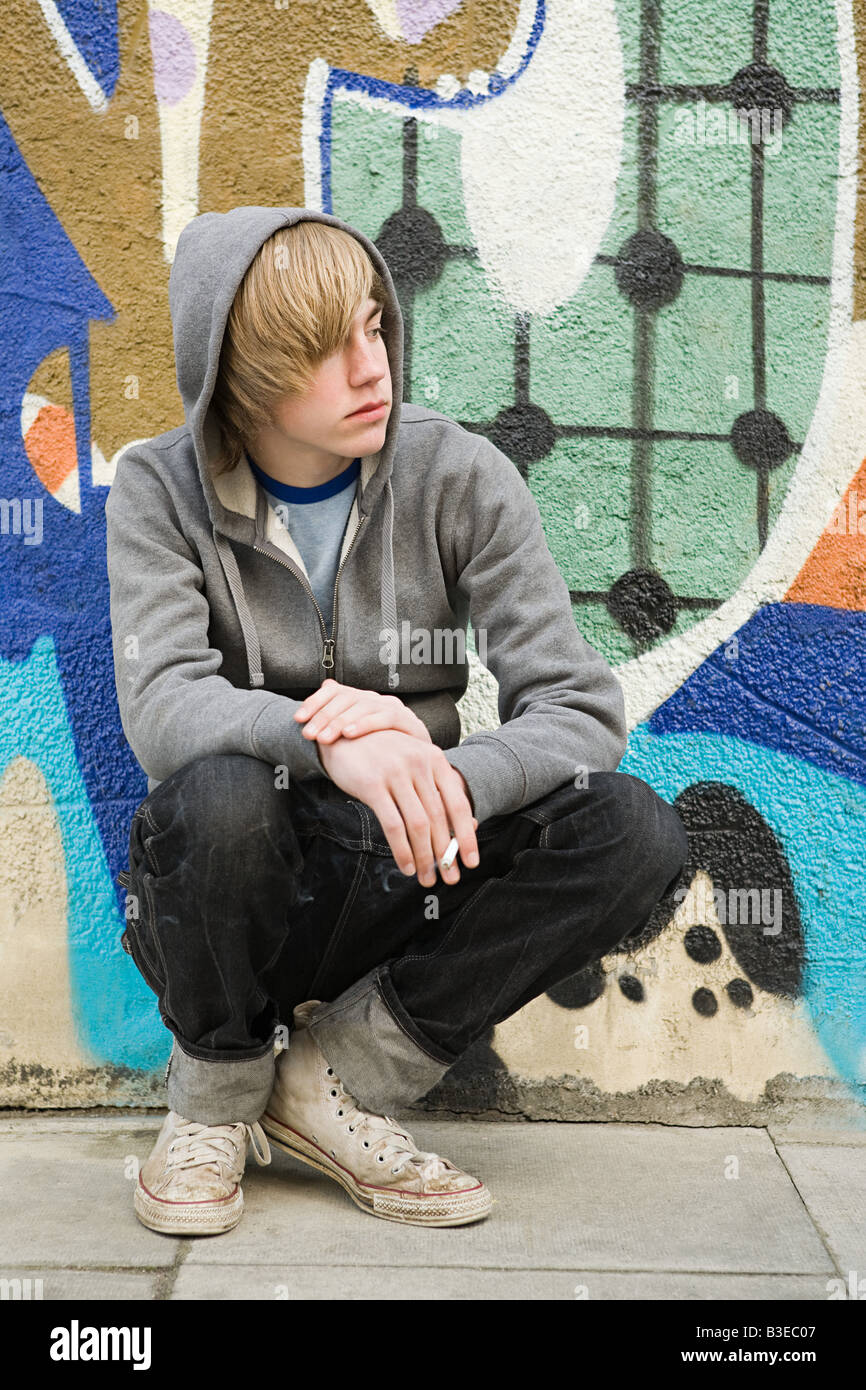 Boy Smoking Cigarette High Resolution Stock Photography and Images - Alamy